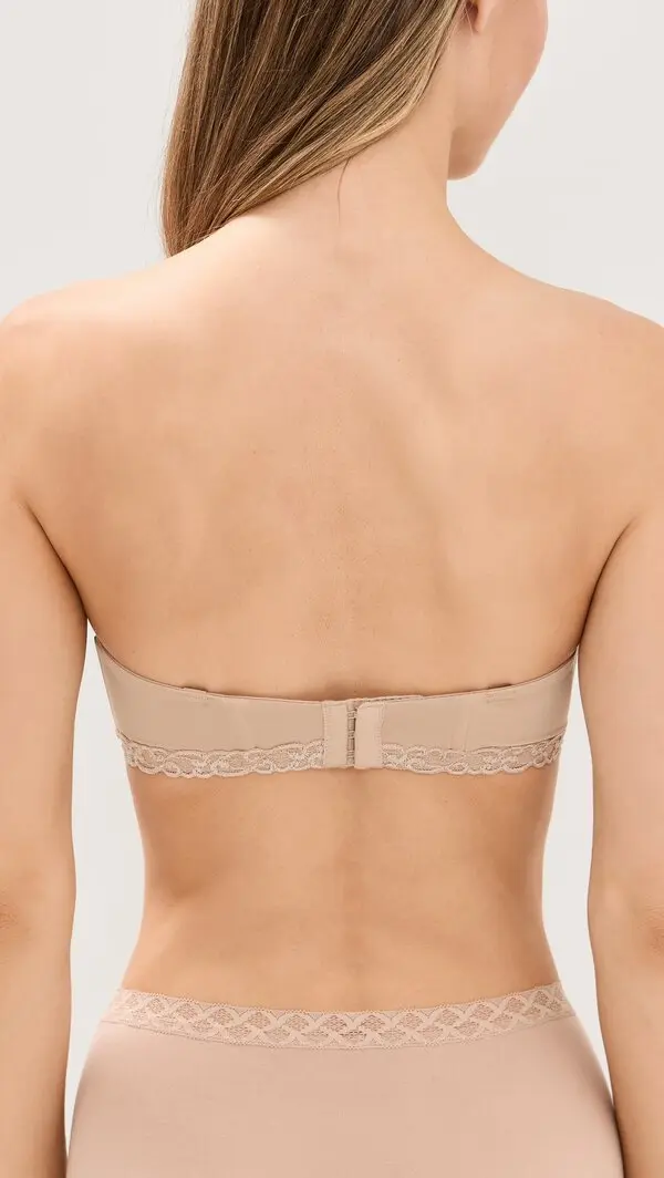Natori Pure Luxe Strapless Contour Underwire Bra - Cafe