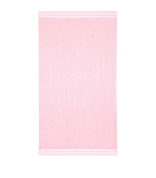 Balmain Monogram Jacquard Beach Towel - Pink