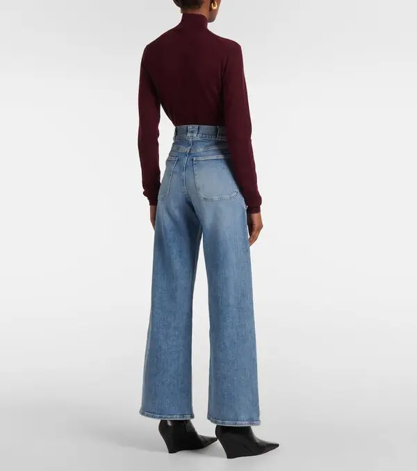 FRAME High-rise Wide-leg Jeans With Modern Pockets