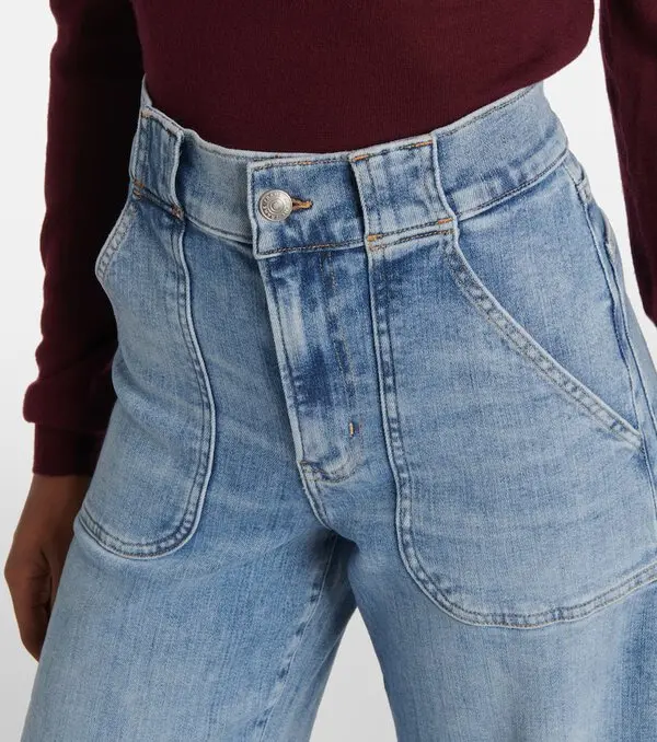 FRAME High-rise Wide-leg Jeans With Modern Pockets