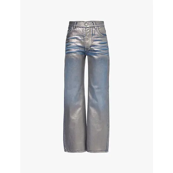 MISBHV Coated Dirt Low-rise Straight-leg Denim Jeans
