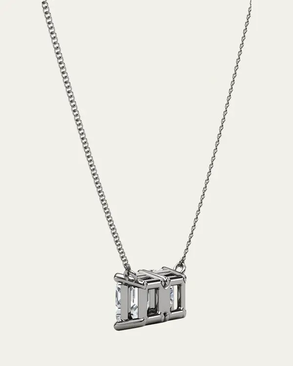 HAUTECARAT 18k Gold Asscher Lab Grown Diamond Twin Necklace