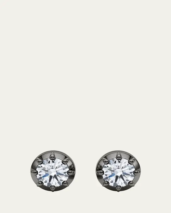 HAUTECARAT 18k Gold Diamond Stud Earrings