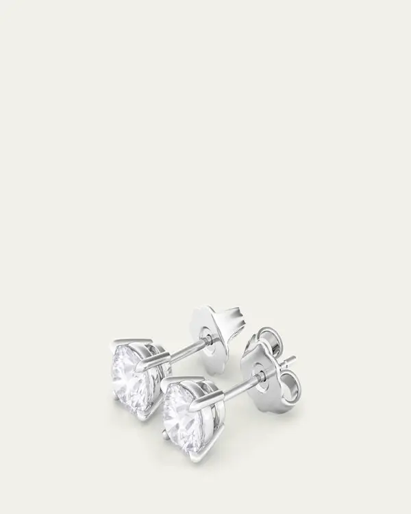 HAUTECARAT 18k Lab Grown Diamond Stud Earrings, 4.0tcw