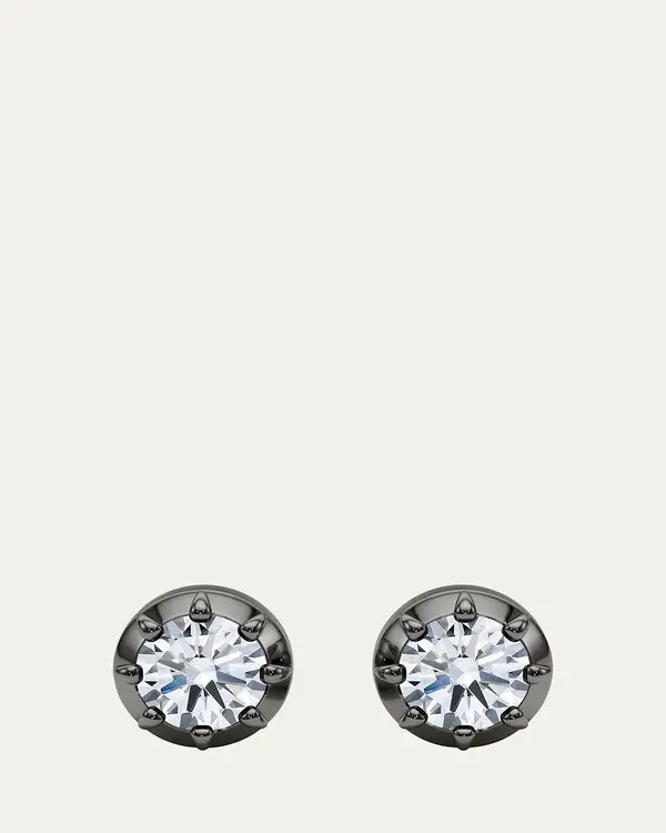 HAUTECARAT 18k Gold Diamond Stud Earrings