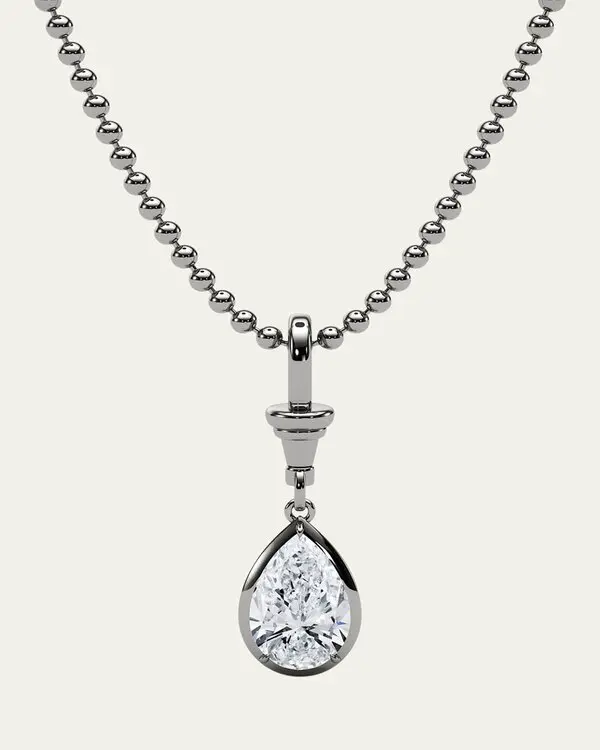 HAUTECARAT 18k Gold 3.0tcw Lab Grown Diamond Pendant Necklace - Blackened Gold