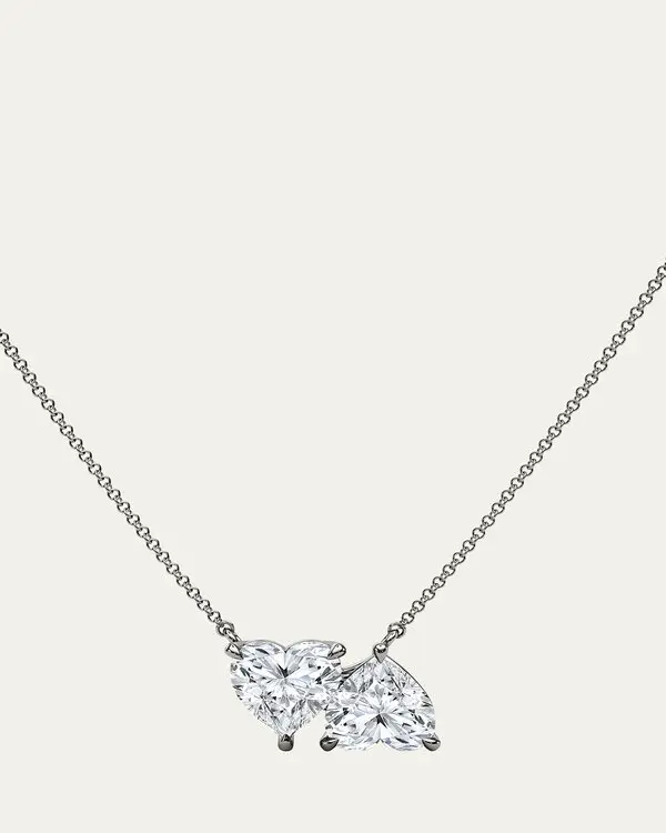 HAUTECARAT 18k Gold Heart Shape Lab Grown Diamond Necklace - Rose Gold