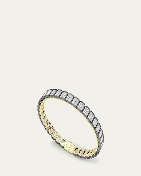 HAUTECARAT 18k Gold Lab Grown Diamond Tennis Bracelet