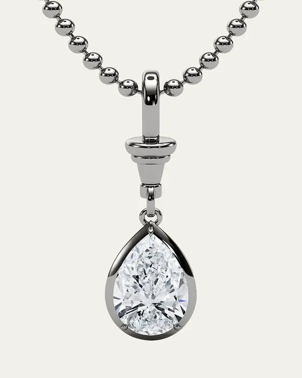 HAUTECARAT 18k Gold 2.0 Tcw Lab Grown Diamond Pendant Necklace - Blackened Gold