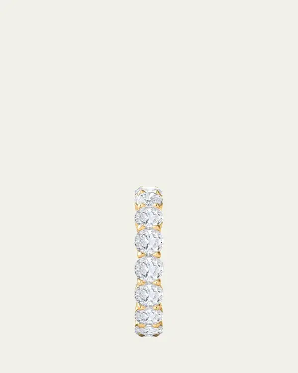 HAUTECARAT 18k 6.0tcw Oval Lab Grown Diamond Eternity Ring - Gold