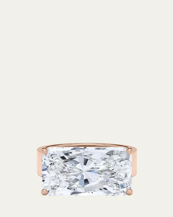 HAUTECARAT Radiant Lab Grown Diamond East-west Band - Rose Gold