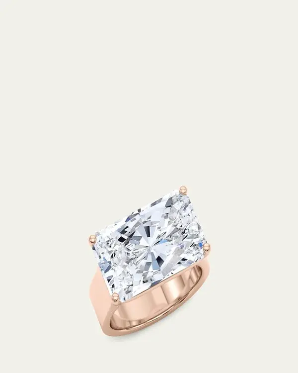 HAUTECARAT Radiant Lab Grown Diamond East-west Band - Rose Gold