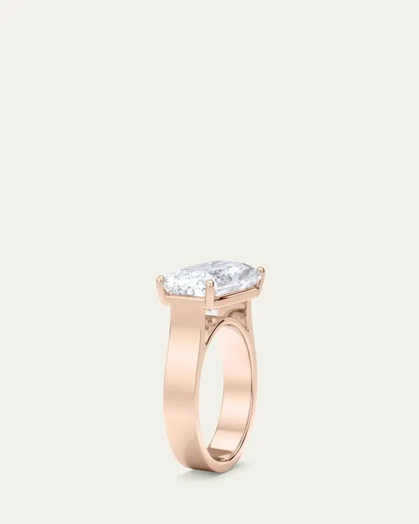 HAUTECARAT Radiant Lab Grown Diamond East-west Band - Rose Gold