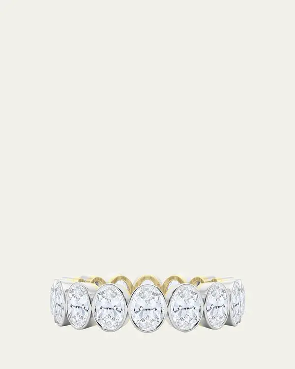 HAUTECARAT 18k Gold 6.0tcw Lab Grown Diamond Eternity Ring - White/yellow Gold