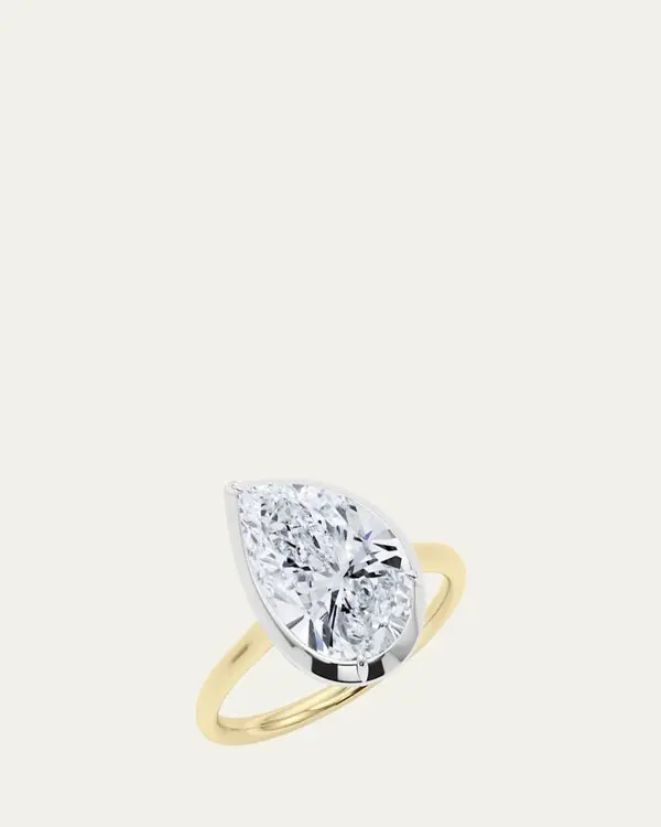 HAUTECARAT Two Tone 18k Lab Grown Diamond Ring 3.0tcw - Gold