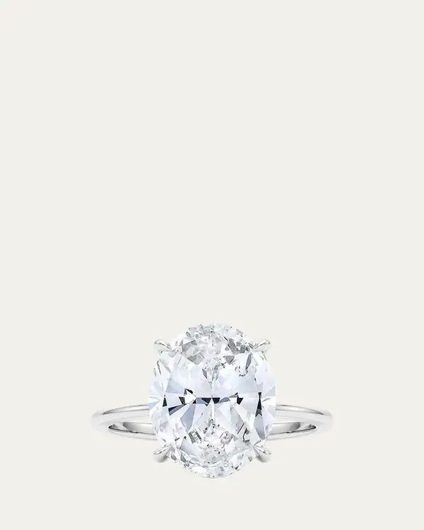 HAUTECARAT 18k Lab Grown Diamond Ring - Platinum