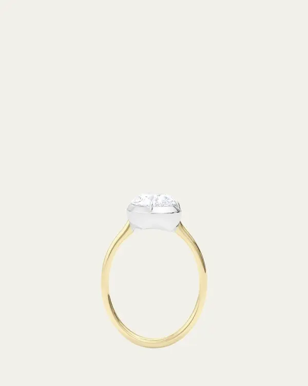 HAUTECARAT Two Tone 18k Pear Lab Grown Diamond Ring 2.0tcw - Gold