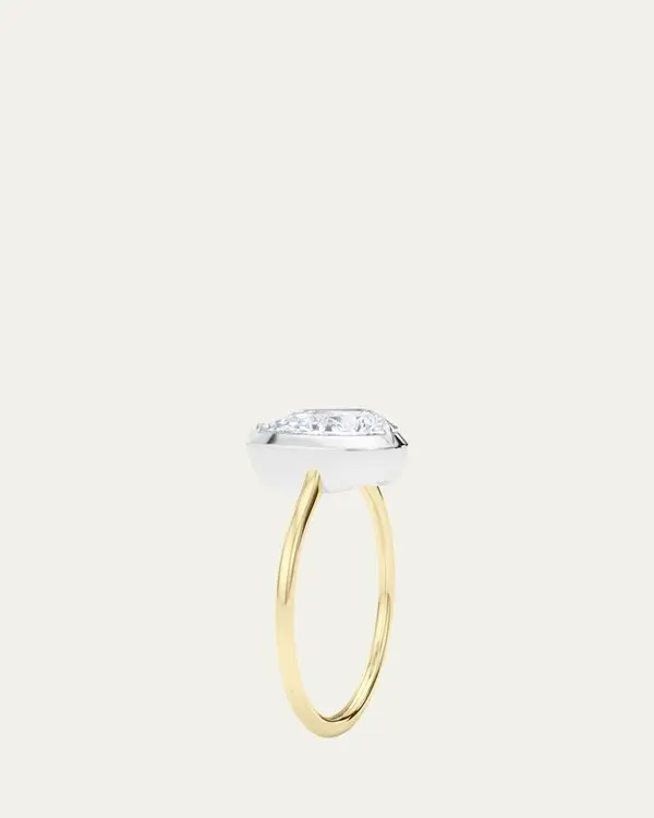 HAUTECARAT Two Tone 18k Pear Lab Grown Diamond Ring 2.0tcw - Gold