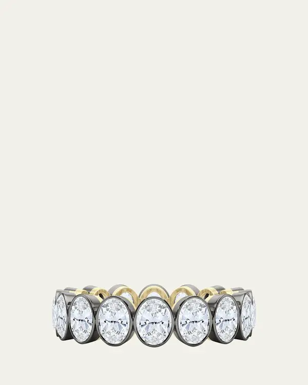 HAUTECARAT 18k Gold Tcw Lab Grown Diamond Eternity Band - Black/yellow Gold