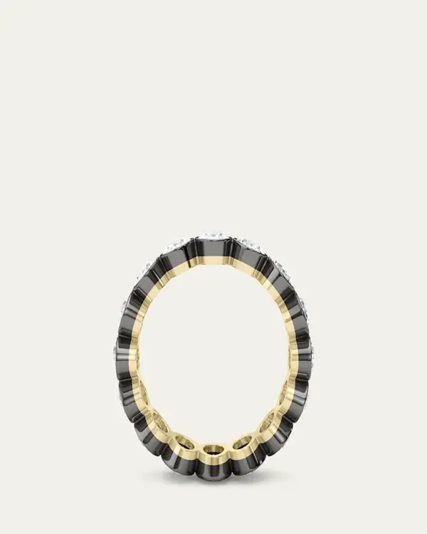 HAUTECARAT 18k Gold Tcw Lab Grown Diamond Eternity Band - Black/yellow Gold