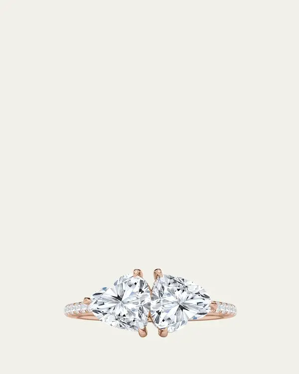 HAUTECARAT 18k Heart Lab Grown Diamond Ring - Rose Gold