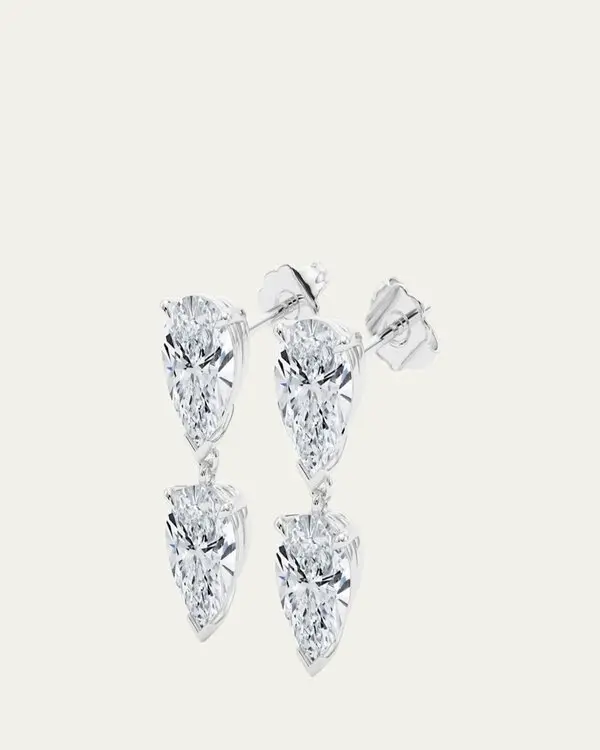 HAUTECARAT 18k Pear Lab Grown Diamond Earrings