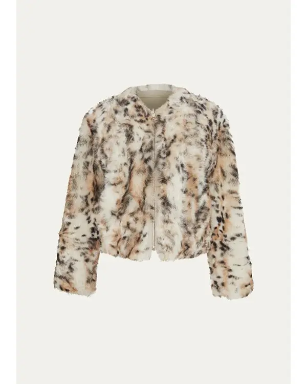 Gorski Reversible Toscana Shearling Jacket - Lyn Print