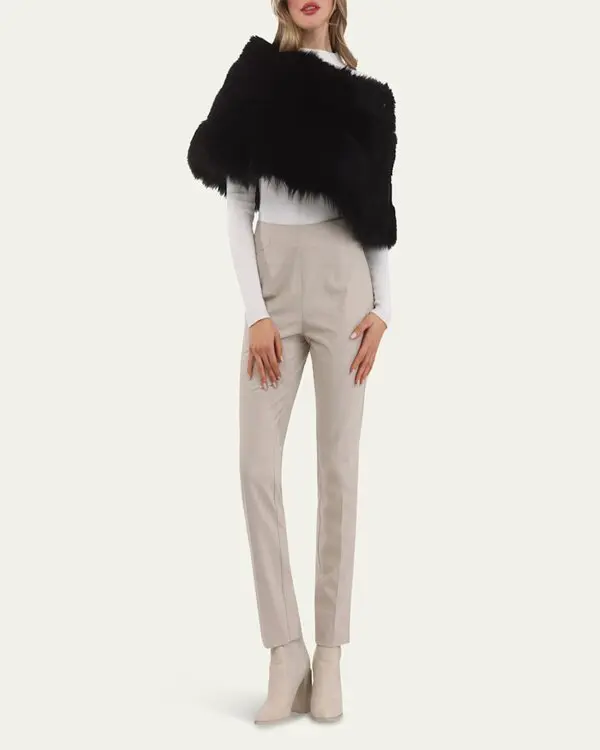 Gorski Reversible Merinillo Shearling Lamb Cape