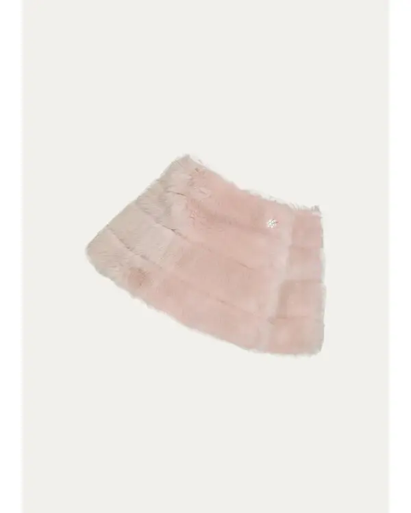 Gorski Reversible Merinillo Shearling Lamb Cape - Blush