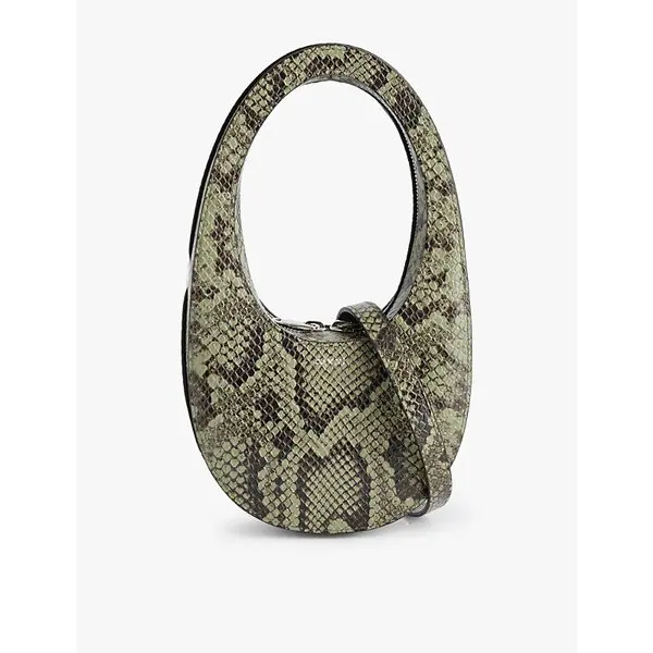 Coperni Snake-print Leather Crossbody Bag