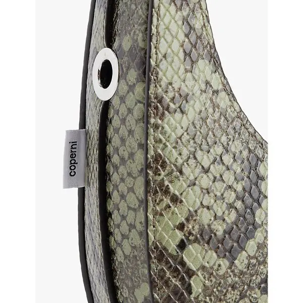 Coperni Snake-print Leather Crossbody Bag