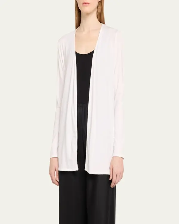 Majestic Filatures Soft Touch Open-front Cardigan - Black