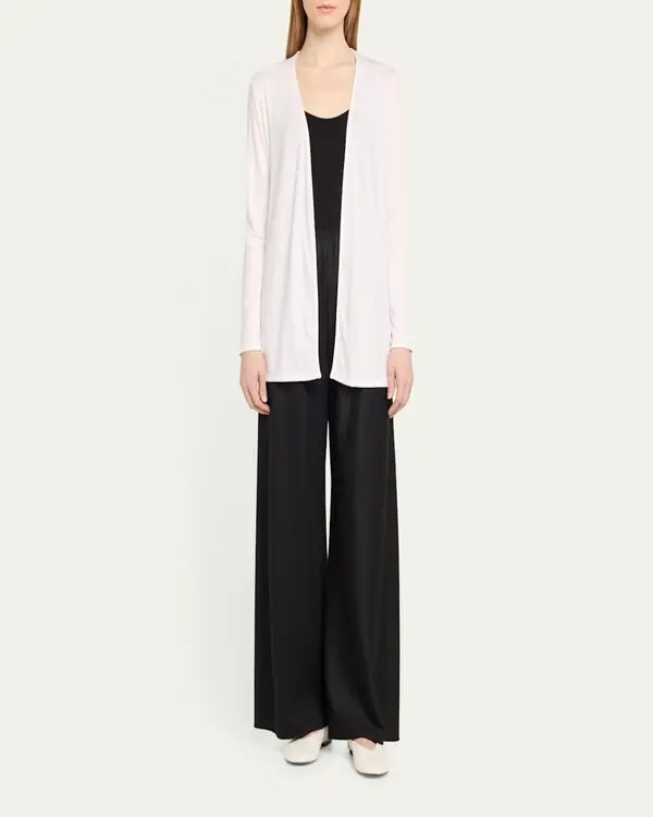 Majestic Filatures Soft Touch Open-front Cardigan - Black