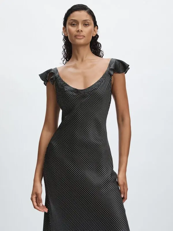 paige agoura silk midi dress PAIGE Agoura Dress