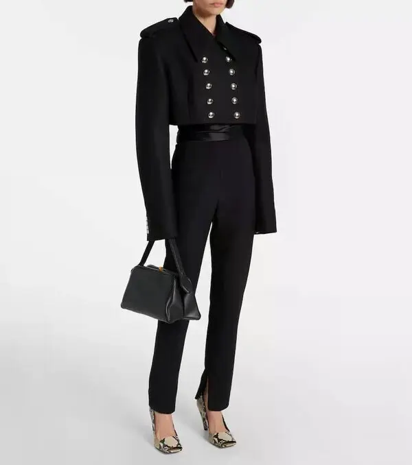 Khaite The Leara Cropped Wool-blend Jacket