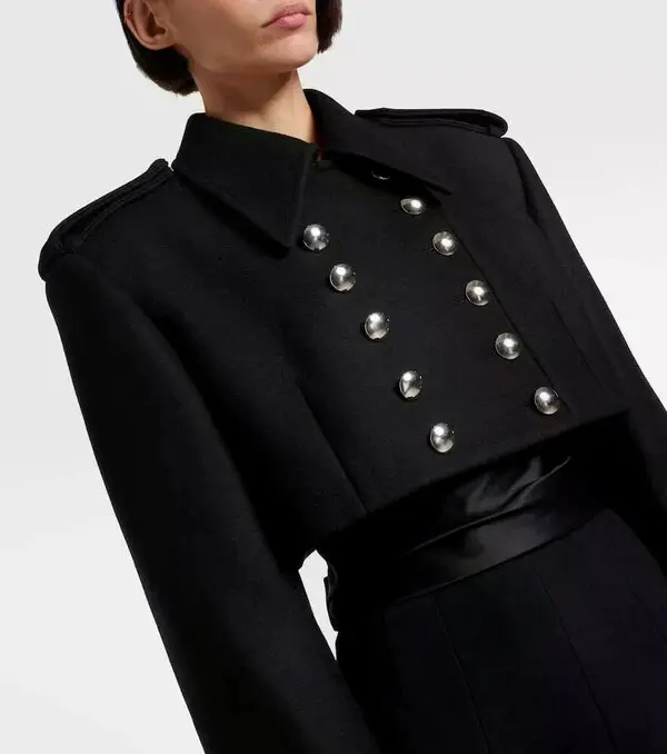 Khaite The Leara Cropped Wool-blend Jacket