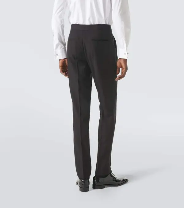 Brunello Cucinelli Silk, Wool, And Mohair Straight Pants