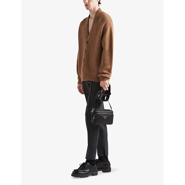 Prada Brand-plaque Saffiano Leather Shoulder Bag