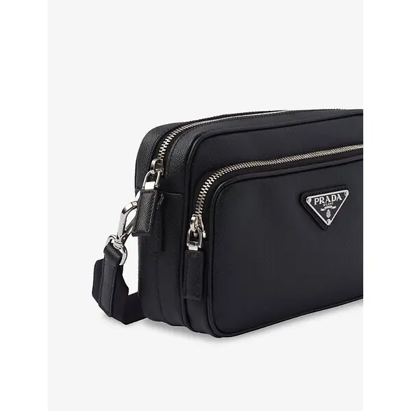 Prada Brand-plaque Saffiano Leather Shoulder Bag