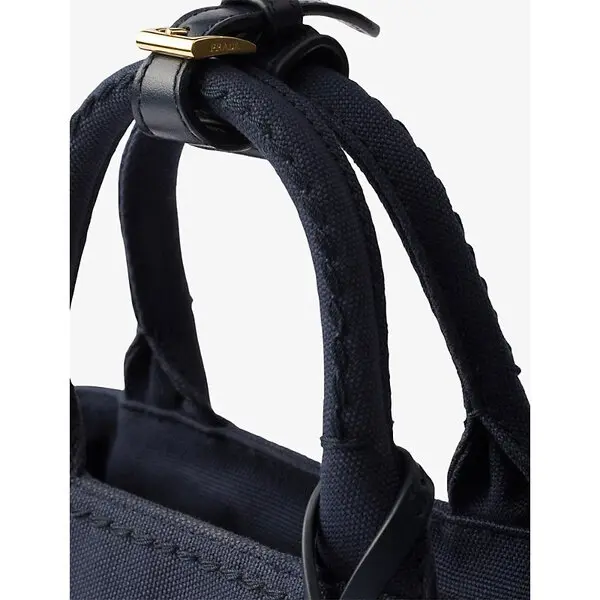 Prada Brand-plaque Saffiano Leather Shoulder Bag - Grey