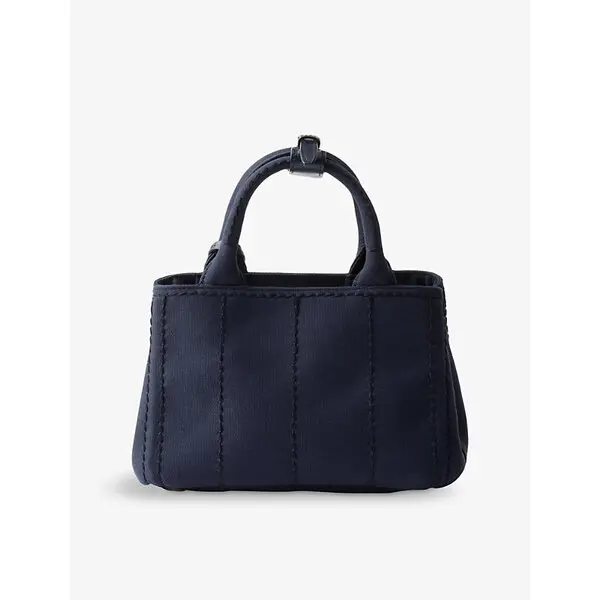 Prada Brand-plaque Saffiano Leather Shoulder Bag - Grey