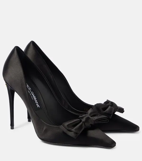 Dolce & Gabbana Bow-detail Satin Pumps