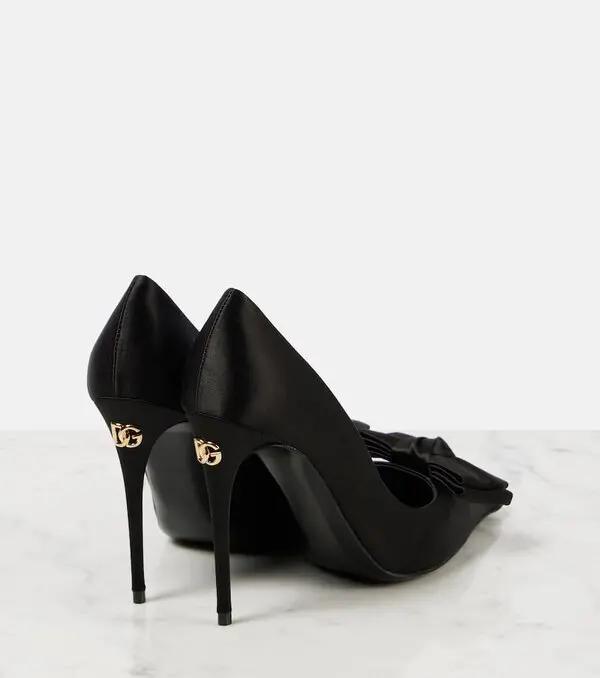 Dolce & Gabbana Bow-detail Satin Pumps