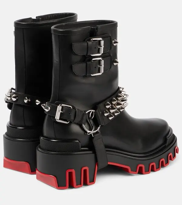 CHRISTIAN LOUBOUTIN Dune Bike Ankle Boots