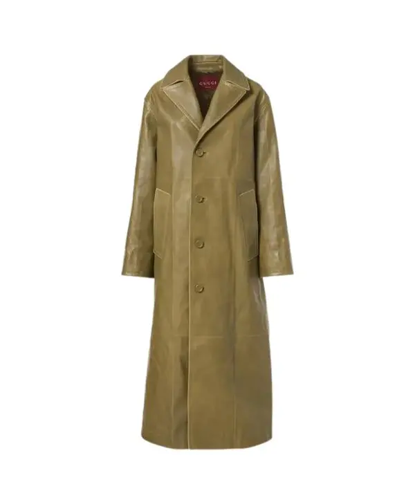 Gucci Long-sleeved Leather Coat