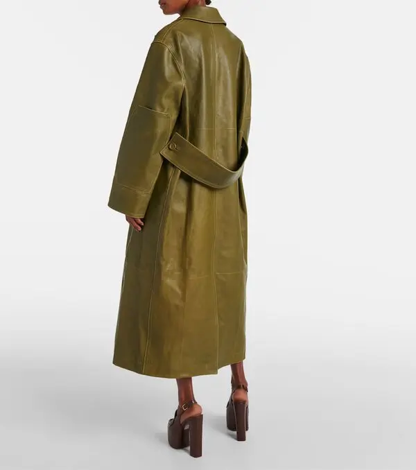 Gucci Long-sleeved Leather Coat