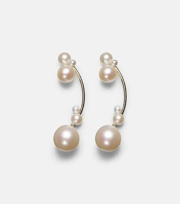 Sophie Bille Brahe Grand Stella 14kt Single Earring With Pearls - Gold