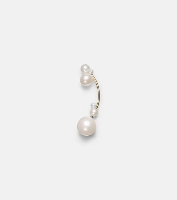 Sophie Bille Brahe Grand Stella 14kt Single Earring With Pearls - Gold