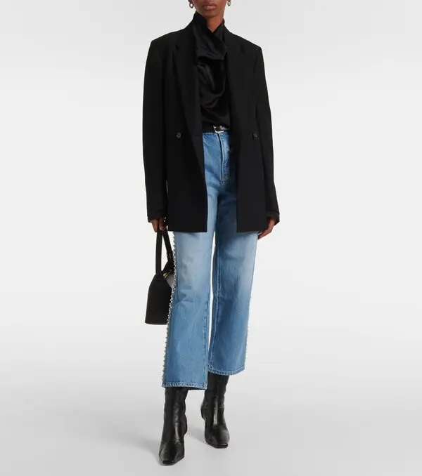 FRAME Le Jane Embellished Cropped Jeans