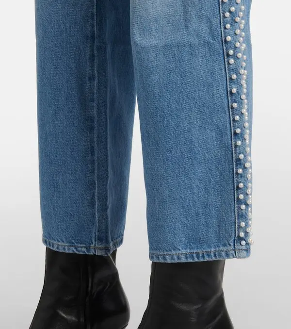 FRAME Le Jane Embellished Cropped Jeans